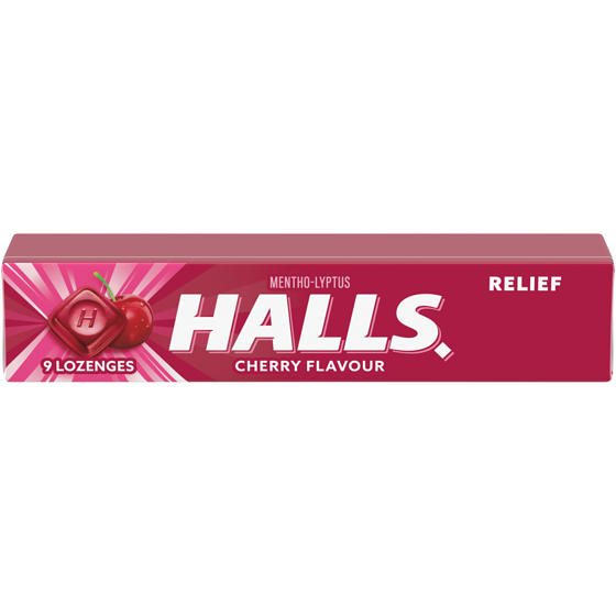 Halls Cherry Flavour Cough Drops 9 Lozenges 20 Packs, Cough Relief – Mega Store