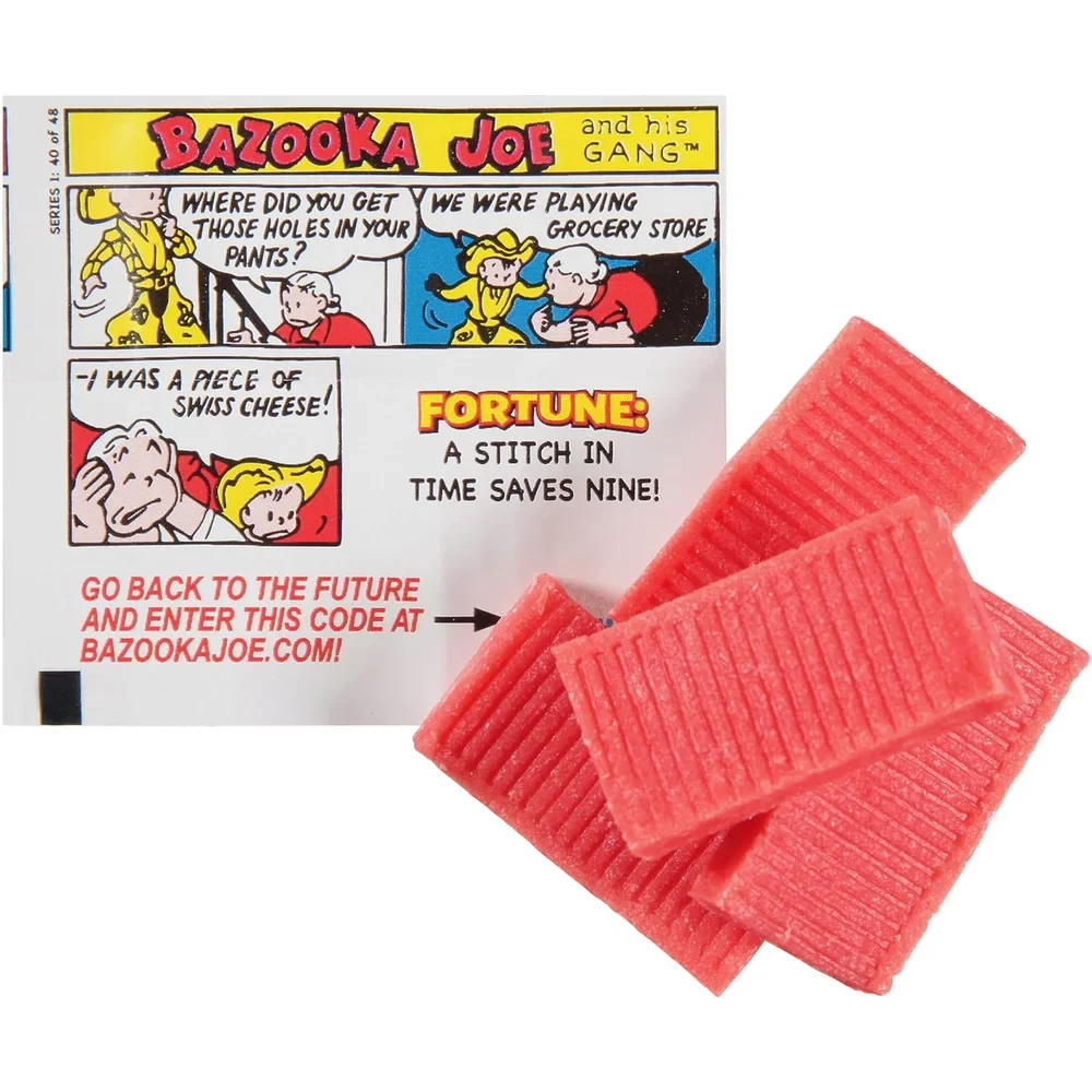 Bazooka Wallet Pack Bubblegum Original & Blue Raspberry 10 Pcs - 12 ...