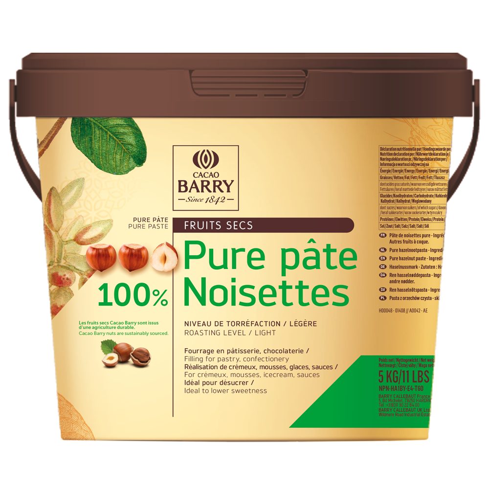 Cacao Barry 100% Pure Hazelnuts paste, 5 Kg Canadian Distributor of ...