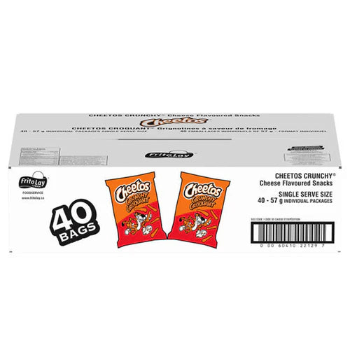 Cheetos Crunchy Chips Snacks 40 x 57g, Bulk Snack Supplier – Mega Store