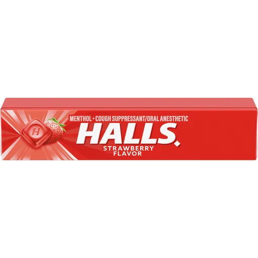 Halls Relief Strawberry Menthol Cough Drops 9 Lozenges 20 Packs – Mega ...