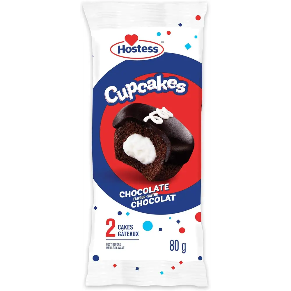 Hostess Chocolate Cupcakes With Chocolatey Frosting & Creamy Filling ...