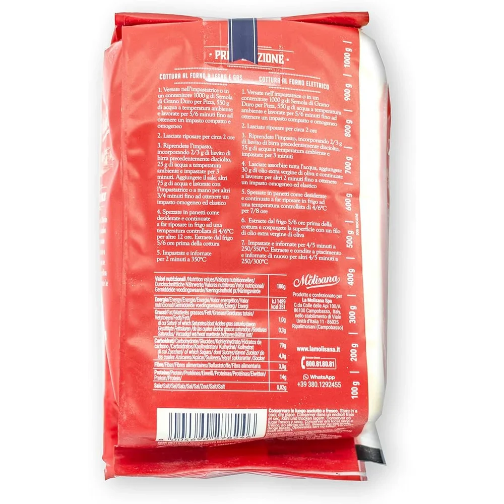 La Molisana Durum Wheat Semolina Pizza Flour 1 Kg – Mega Store