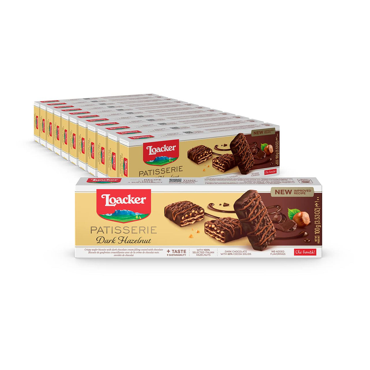 Loacker Gran Pasticceria Dark Hazelnut 12 x 100g, Bulk Mart – Mega Store