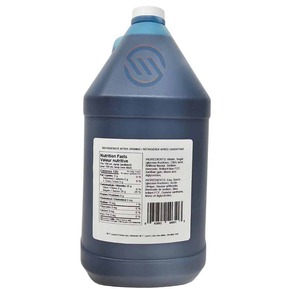 Blue Raspberry Slush Syrup 4 L Lynch, Slushy Syrups Canada – Mega Store