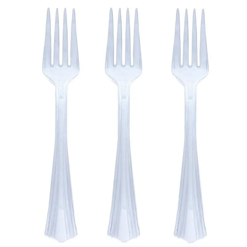 4" Clear Mini Plastic Forks - Elegant, Durable, and Perfect for Parties ...