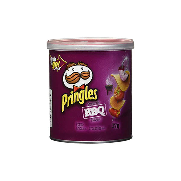 Pringles BBQ Potato Chips, Mini Small Can 12 x 37g, Bulk Snack Supplier ...