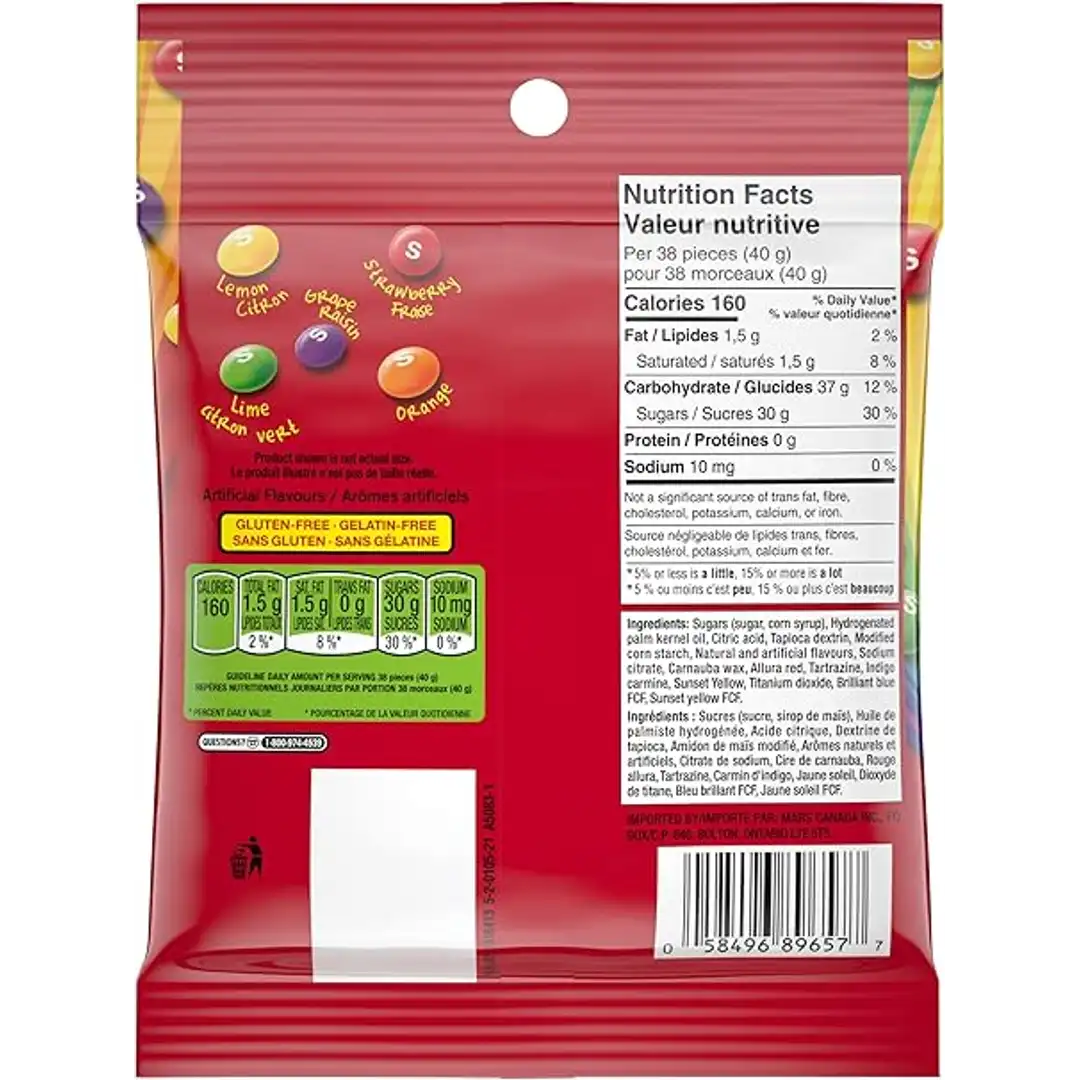 Skittles Original Chewy Candy 12 x 191g, Bulk Candy Supplier in Canada ...